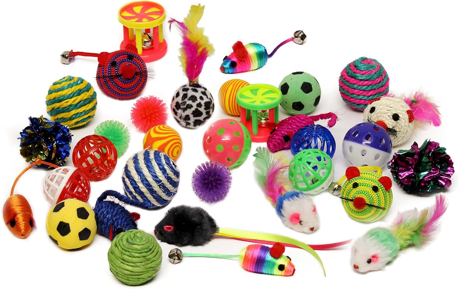 Amazon.com : Sweet Pete Cat Toys Variety Pack 20 Assorted Pieces with ...