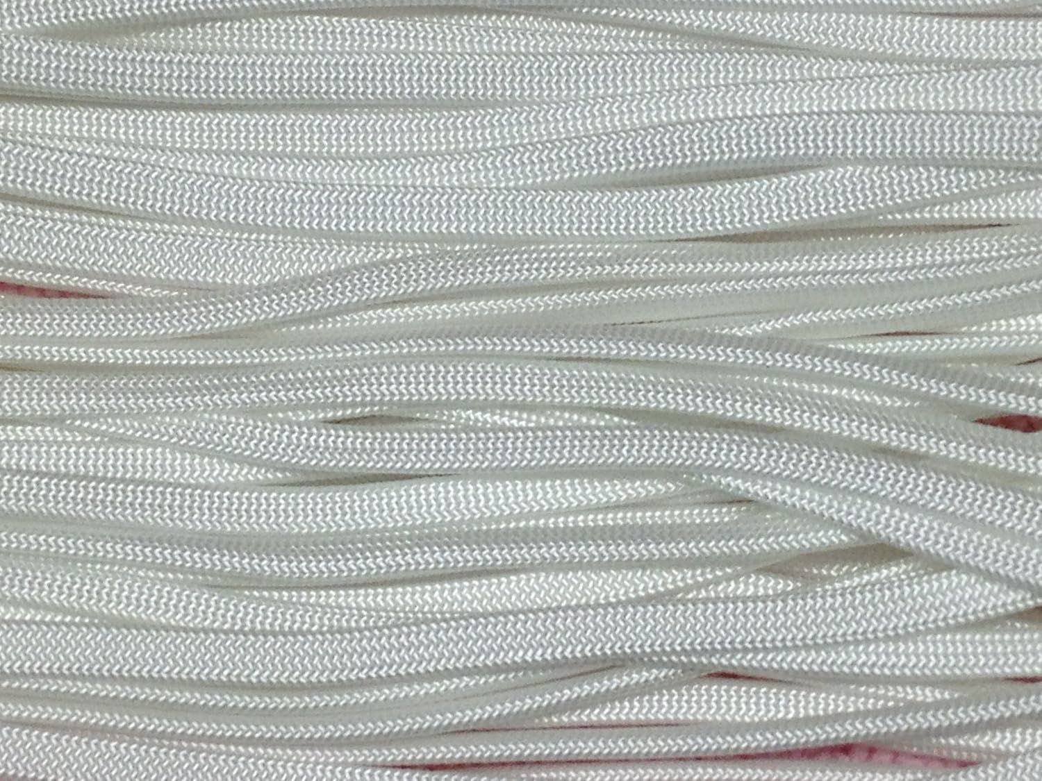 50FT White 650 Coreless Flat Paracord Paraline Parachute Cord Made In ...