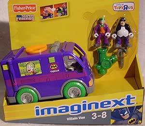 Amazon.com: Imaginext Villain Van with exclusive Joker and Penguin ...