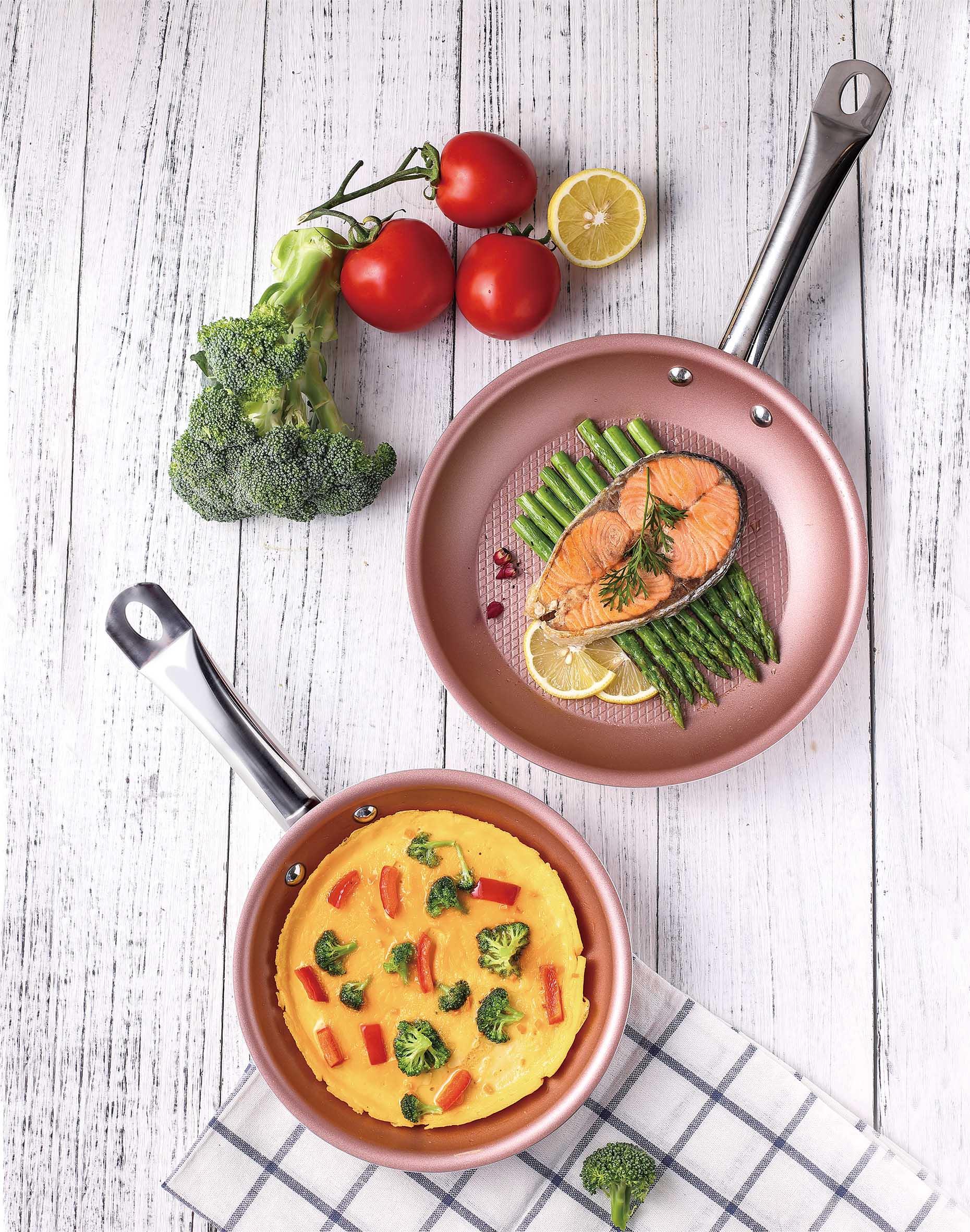 Watch Culinary Edge 3D Diamond Textured Bottom Ceramic Nonstick Fry Pan ...