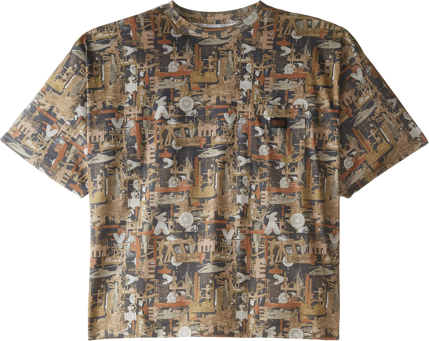 Amazon.com: Walls Men's Big Sleeve Pocket Tee, Oilfield Camo, 5X: Clothing