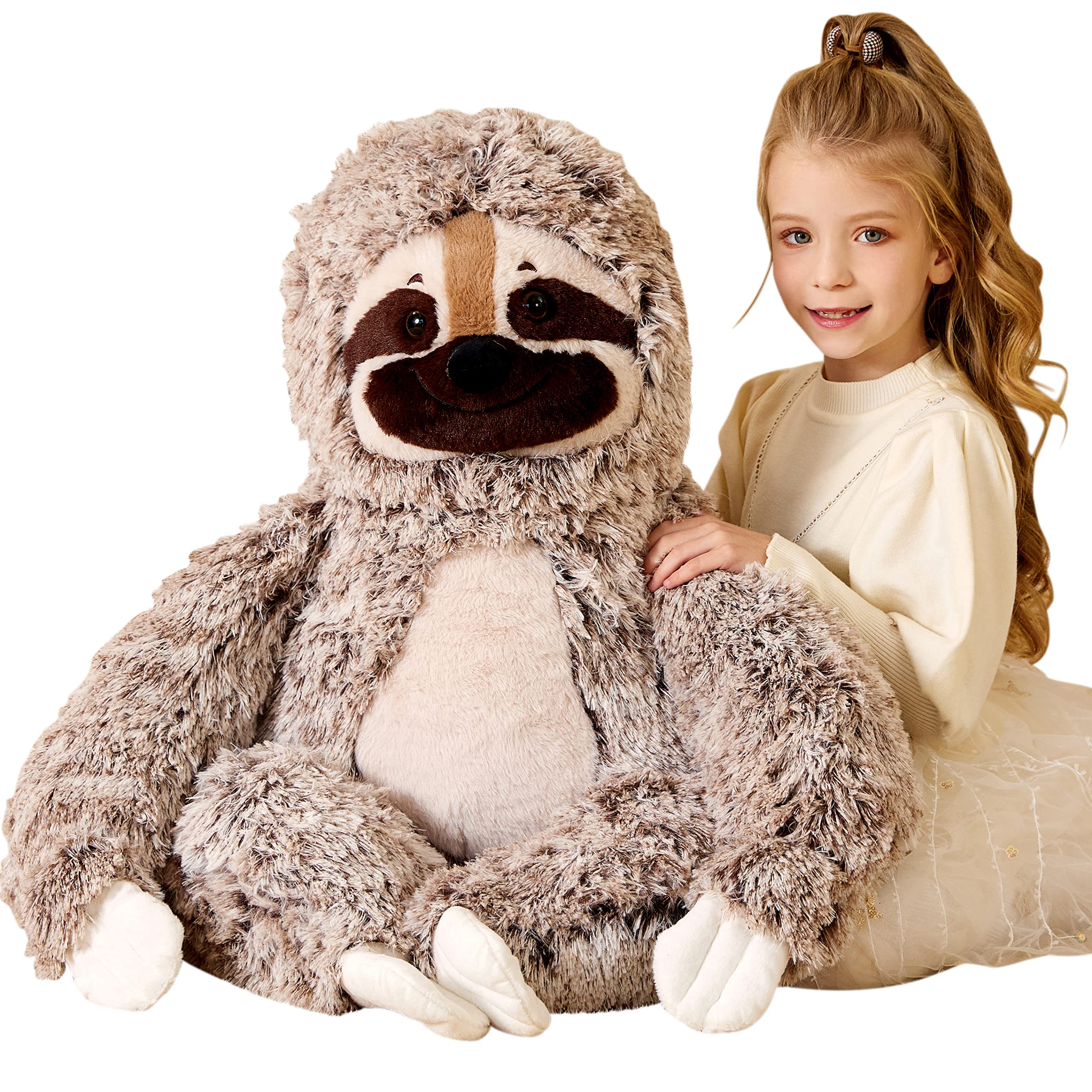 EARTHSOUND Giant Sloth Stuffed Animal Plush Toy,30" Large Jumbo Cute ...