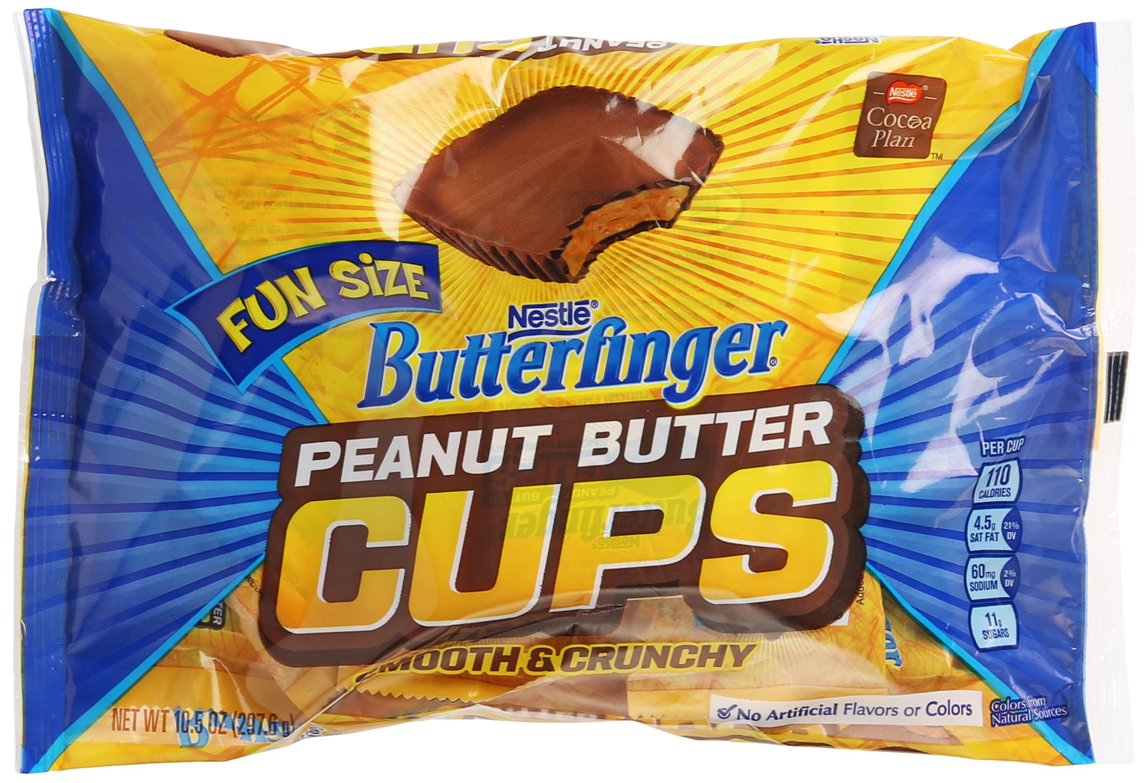 Amazon.com : Butterfinger Peanut Butter Cups Fun Size Stand Up Bag, 10. ...