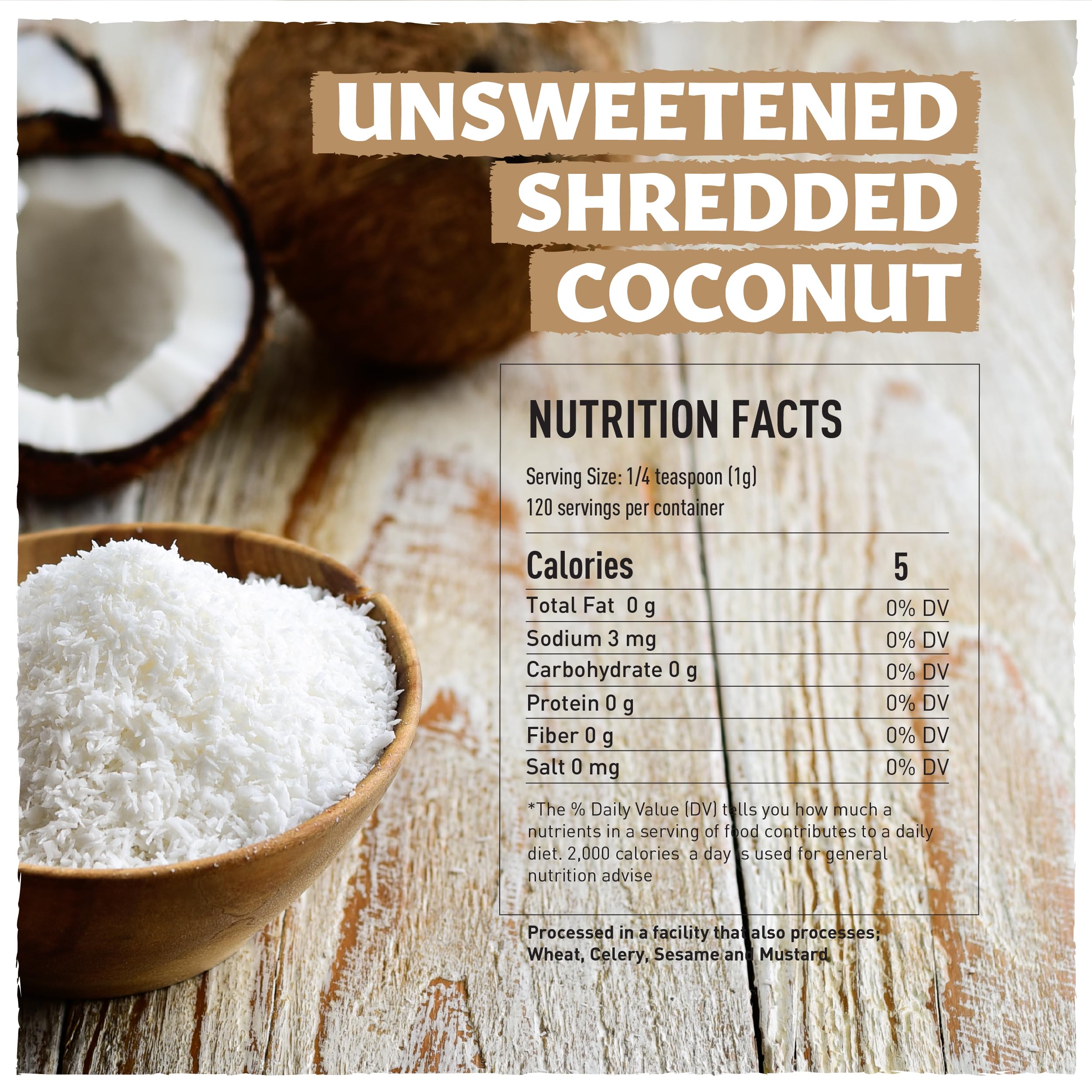 Mua Eastanbul Shredded Coconut Unsweetened 4.2oz, 100% Natural Coconut ...