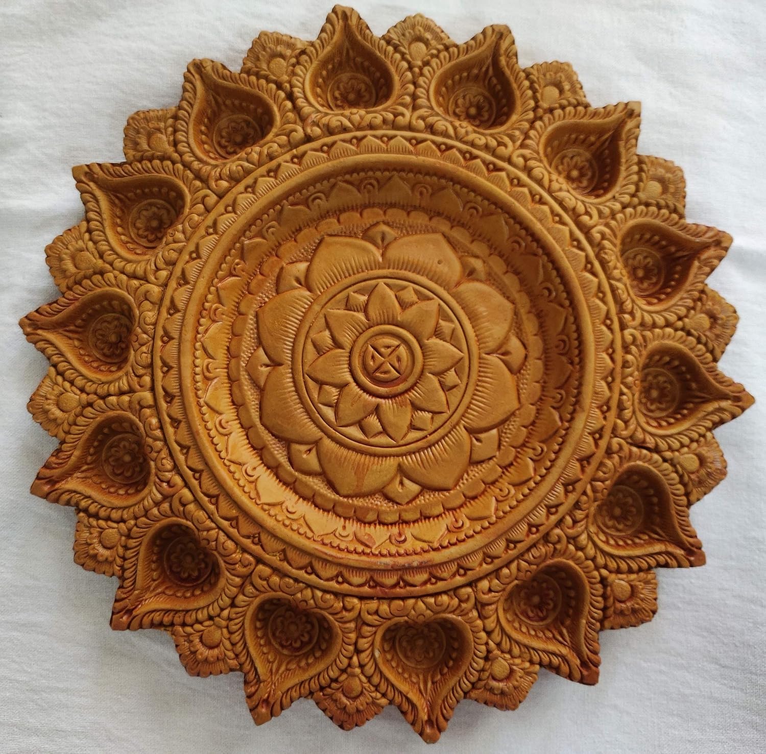 Buy Mukherjee Handicraft’s Big Diwali Handmade Clay Deepak Diya lamp ...