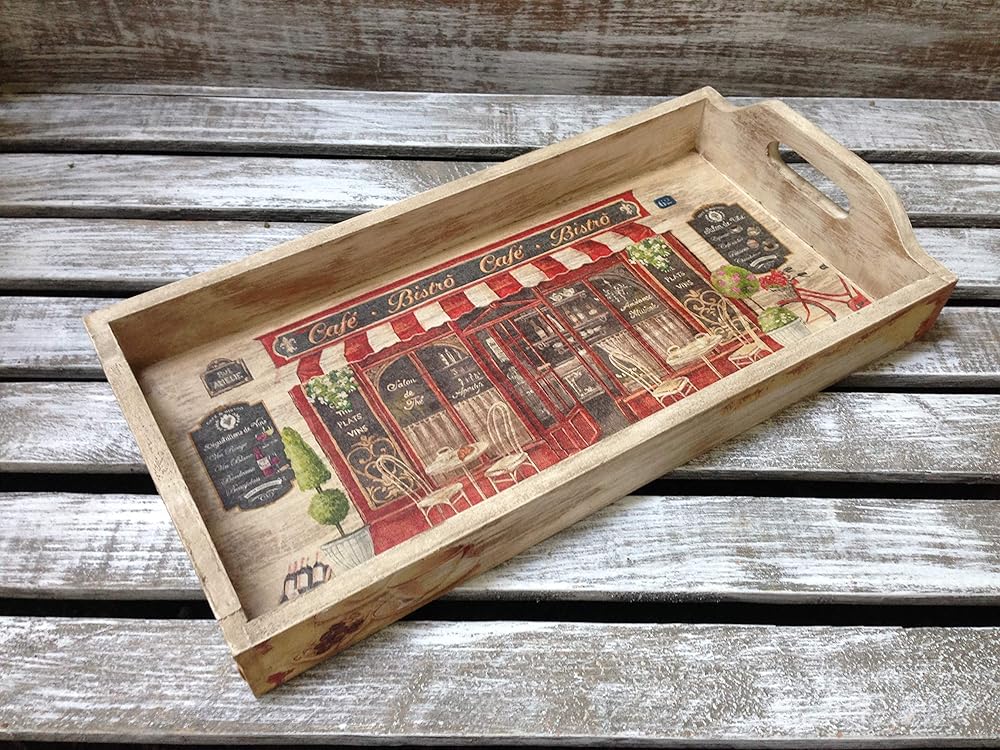 Charola de madera estilo vintage : Amazon.com.mx: Productos Handmade