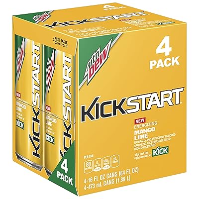 Mountain Dew Kickstart Mango Lime, 16 Fl Oz Can, 4 Philippines | Ubuy