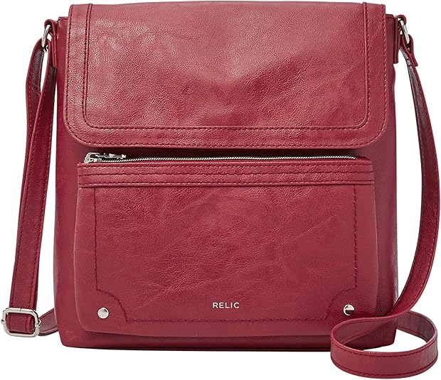 Relic by Fossil Evie Flap Crossbody Handbag, Baked Apple: Handbags ...