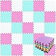 Amazon.com: qqpp EVA Rubber 18 Tiles Interlocking Puzzle Foam Floor ...