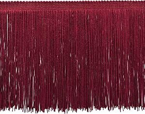 Amazon.com: 6 Inch Chainette Fringe Trim, Style# CF06 Color: Burgundy ...