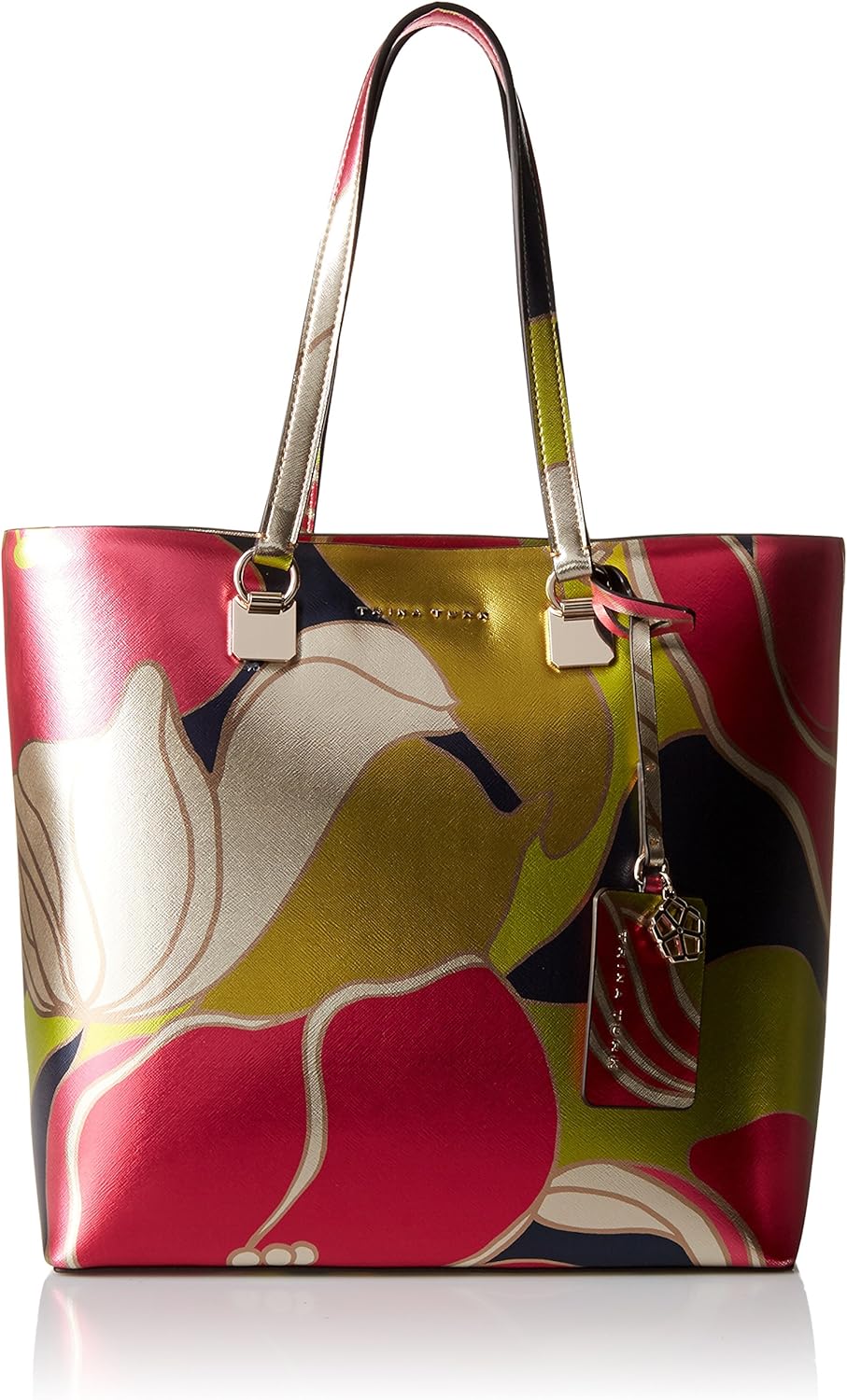 Amazon.com: Trina Turk Honolulu Lehua Floral Tote, Pink/Metallic: Shoes