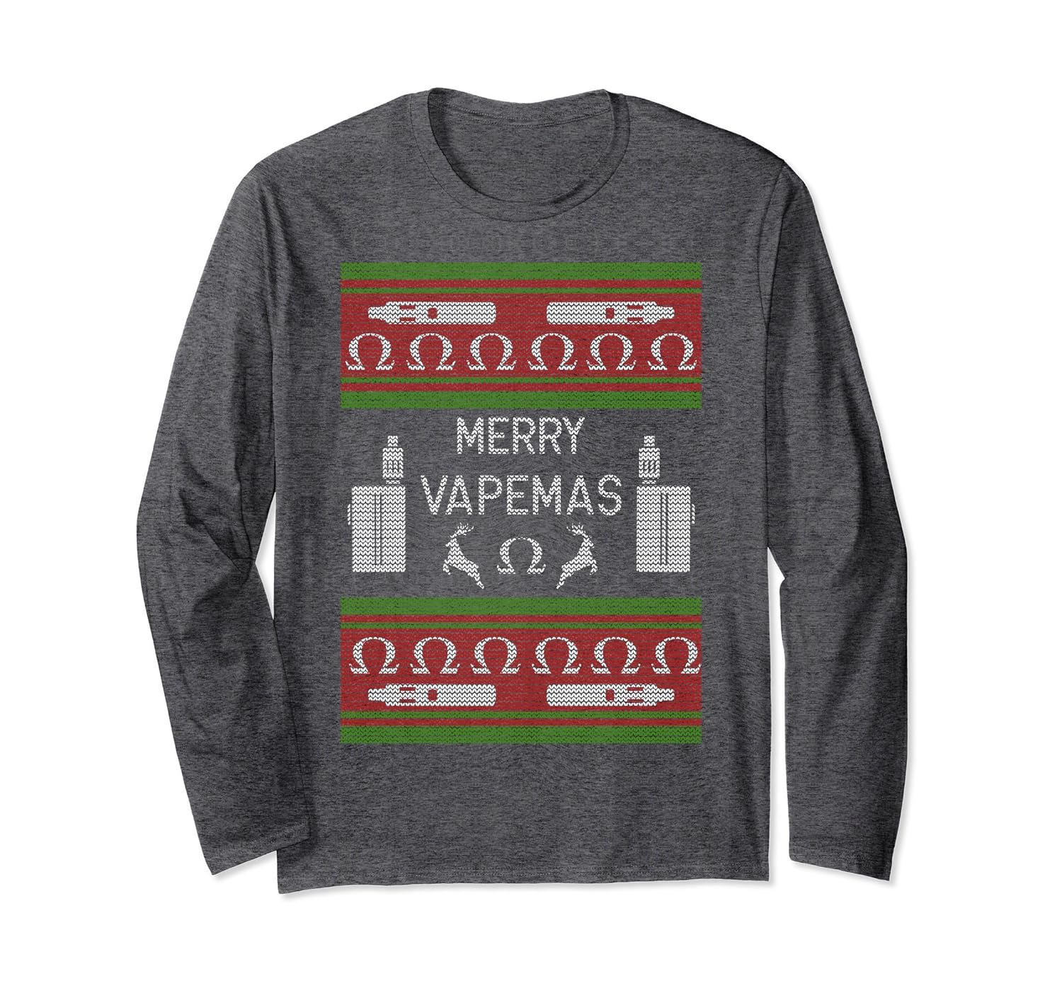 Merry Vapemas Long Sleeve Vaping Ugly Christmas Sweater-ln – Lntee