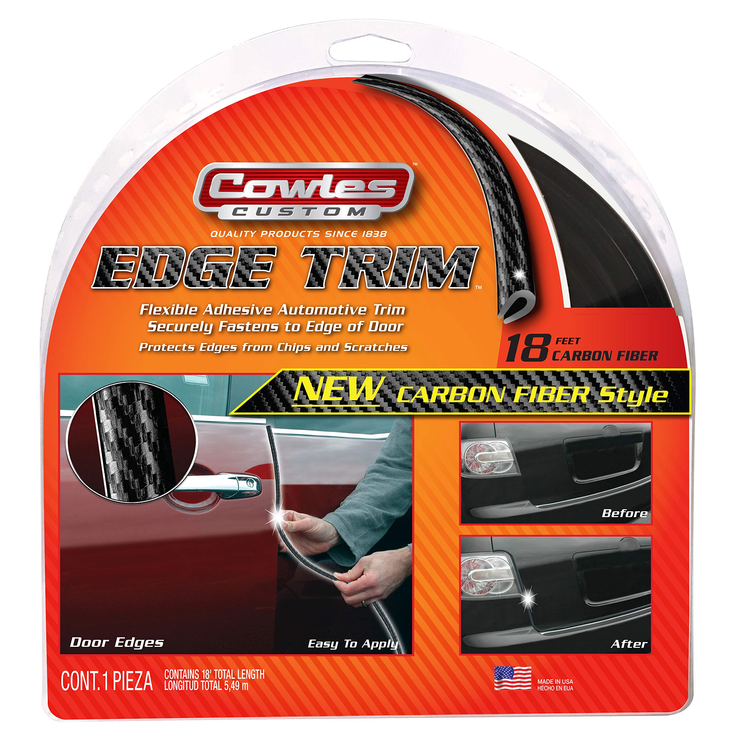 Cowles Custom, Carbon Fiber Style Edge Trim Protects and Enhances, Cars ...