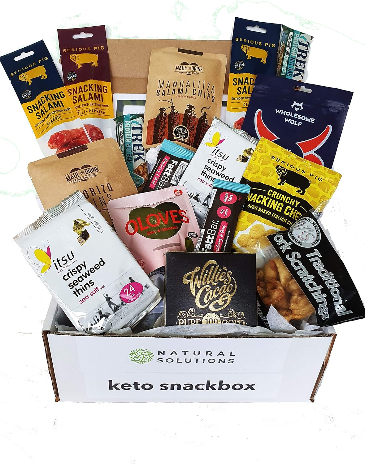 Natural Solutions Keto Snackbox - Ketogenic Snack Hamper - Lo Carb ...