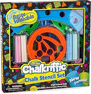 Amazon.com: Creative Kids CK-Chalk Sidewalk Chalk Stencils Kit Chalk ...