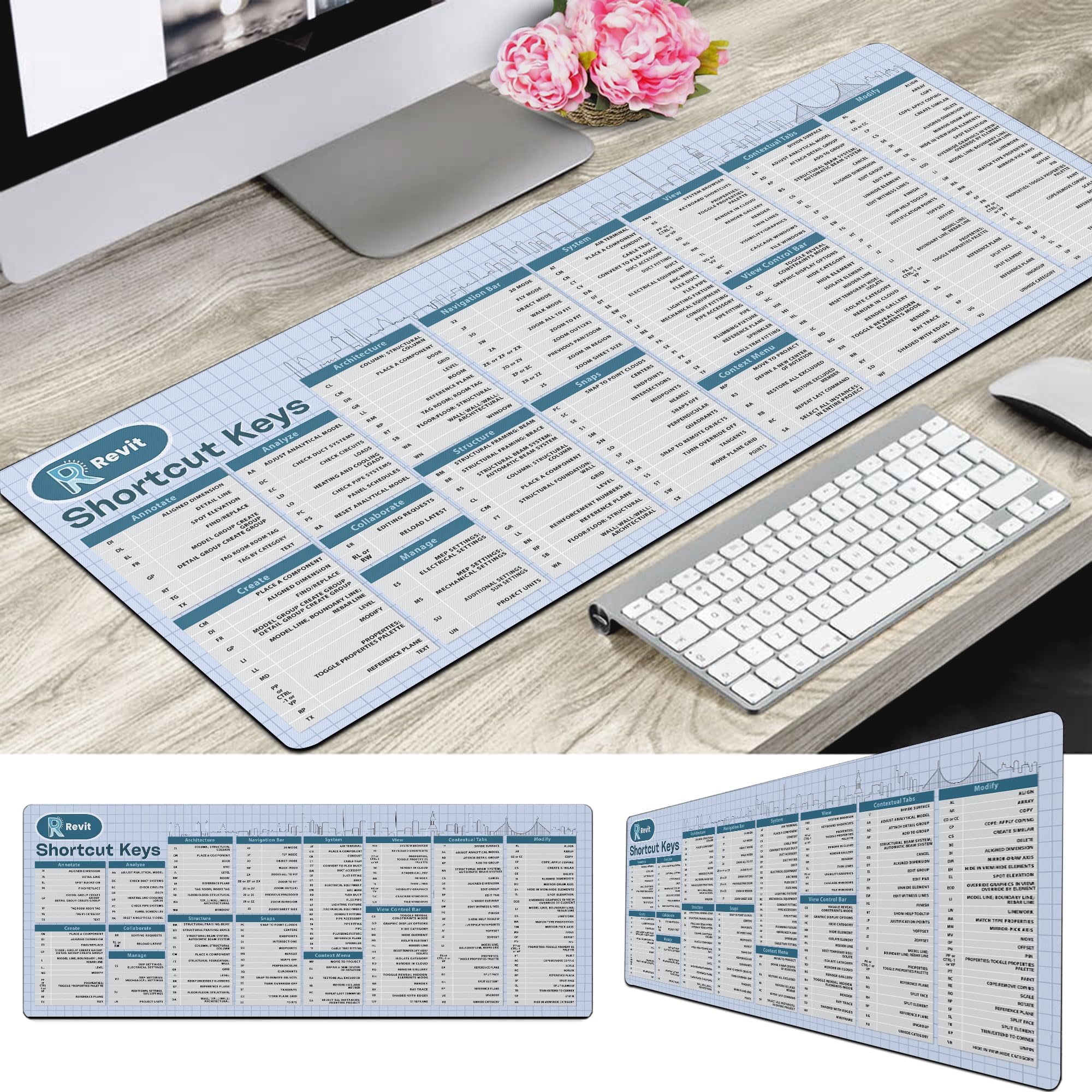 Mua Autodesk Revit Shortcut Keys Mouse Mat Revit Cheat Sheet Revit Quick Reference Extra Large