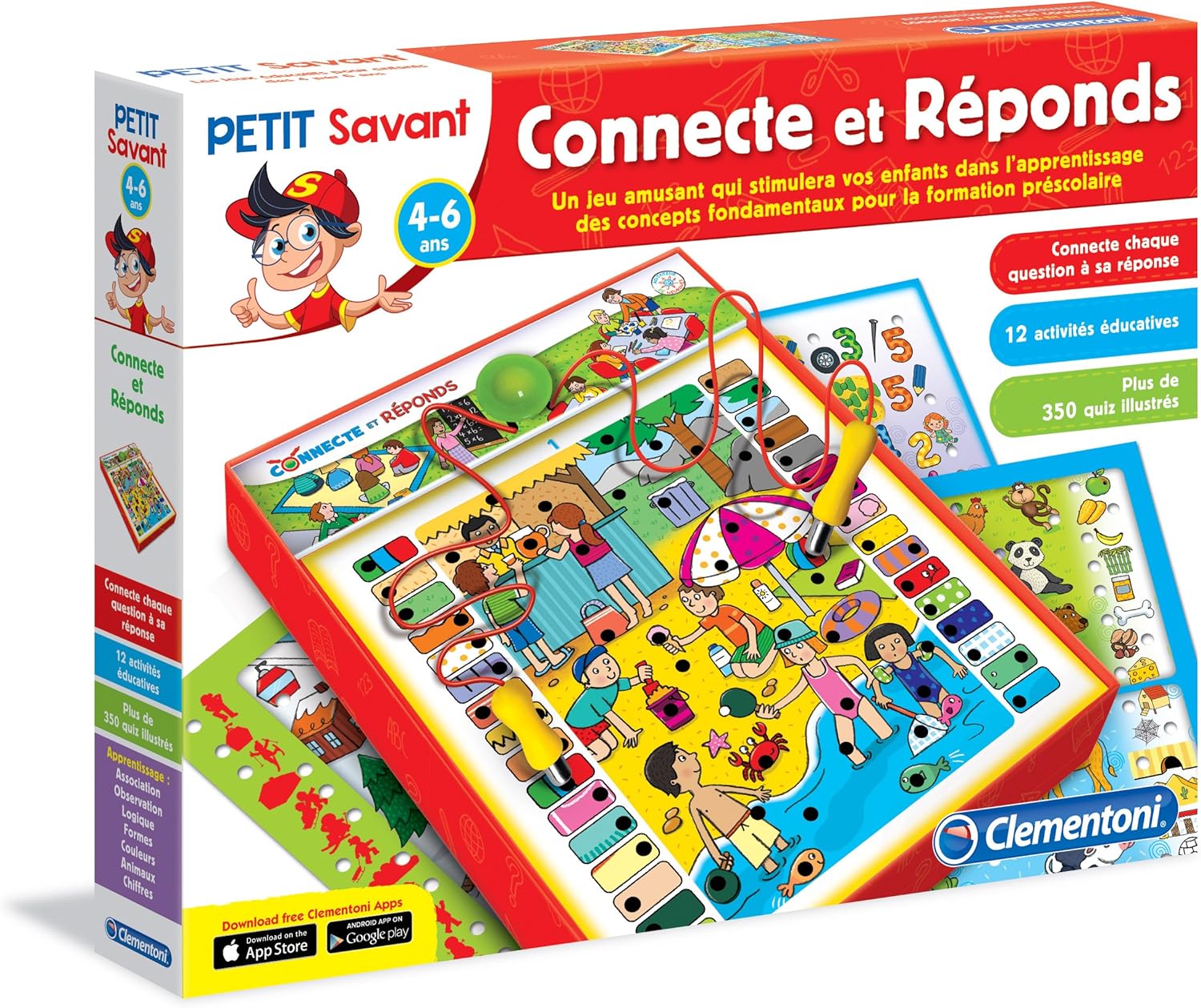 Clementoni - 62707-ADN - Connecte et réponds-Jeu éducatif: Amazon.fr: Jeux et Jouets