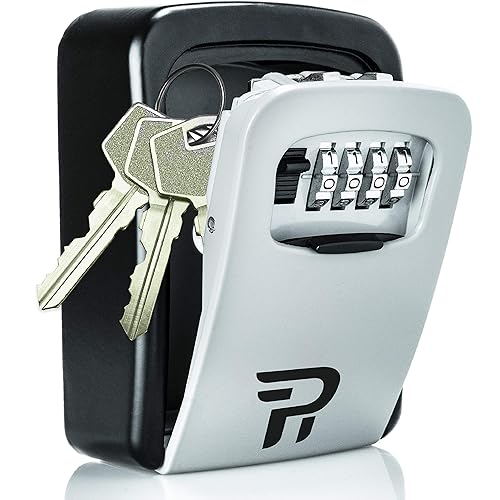 Key Lock Box with Code for Outside - Wall Mount Lockbox for Keys ...