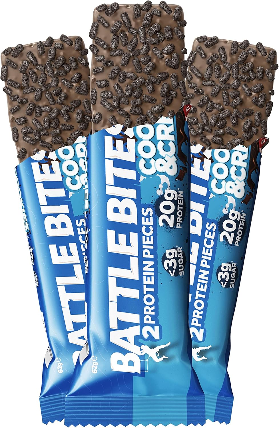 Battle Bites High Protein and Low Carb/Sugar Bar, 12 x 62 g – Cookies ...