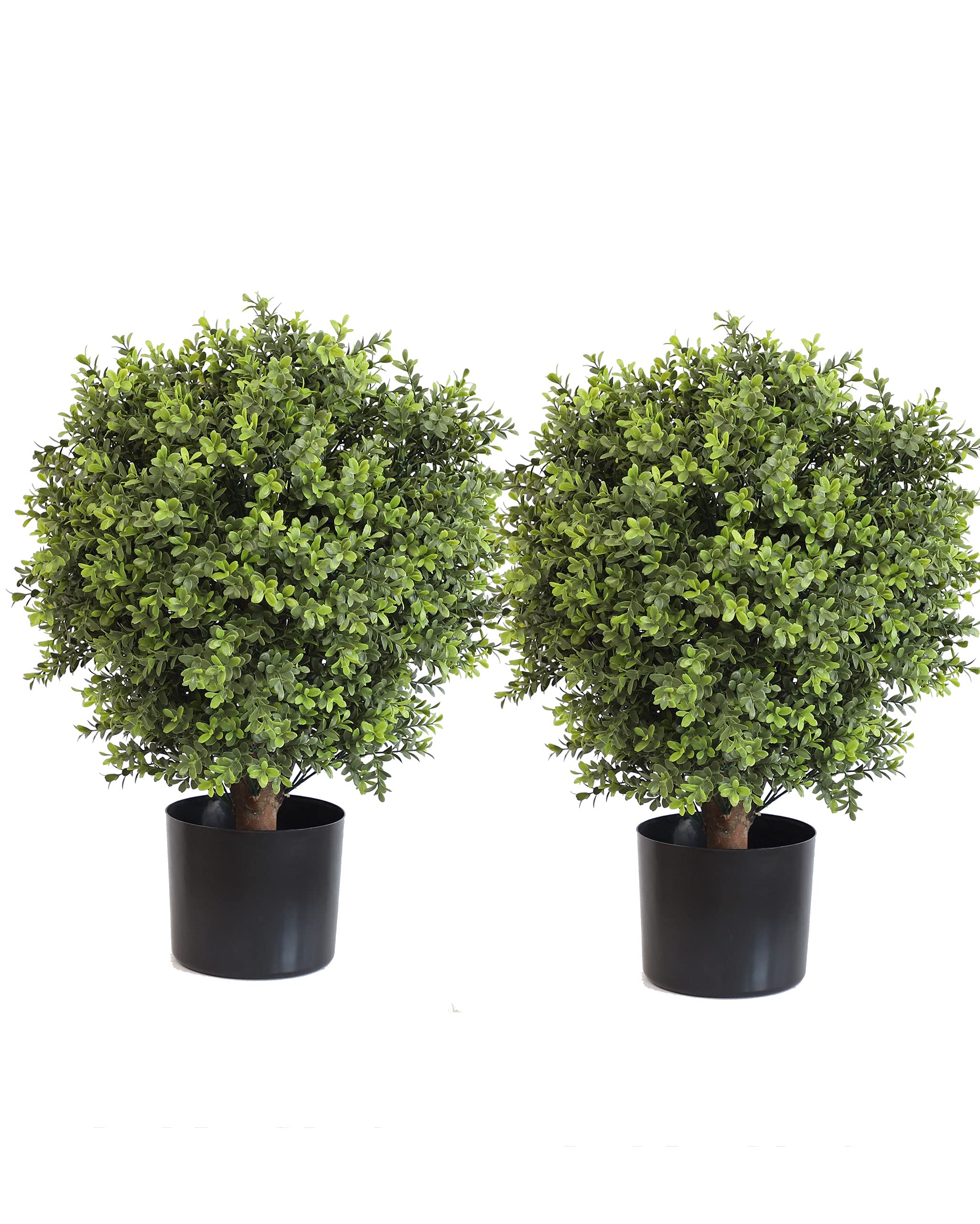 HN HOLD NATURE Artificial Topiary Ball Tree, 2 Pack Artificial Plants ...