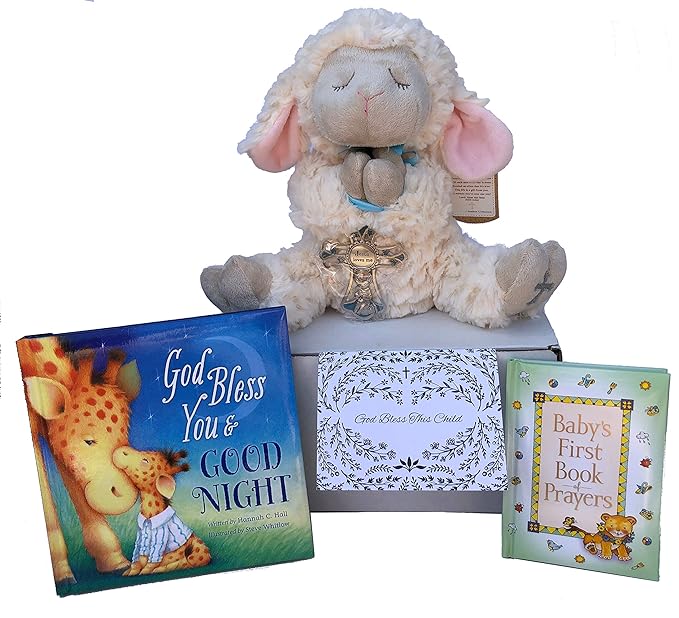 Amazon Baptism Gifts For Boys Or Christening Gifts For Boys Gift Set Serenity Lamb With 