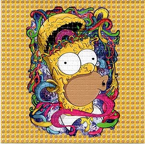 Blotter Art Homer Simpson Mind Blown Design Psychedelic Print ...