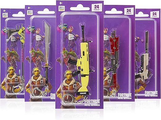 Fortnite Keyring, 3D Guns Keychain, Cool Keyrings For Party Bag Filler ...