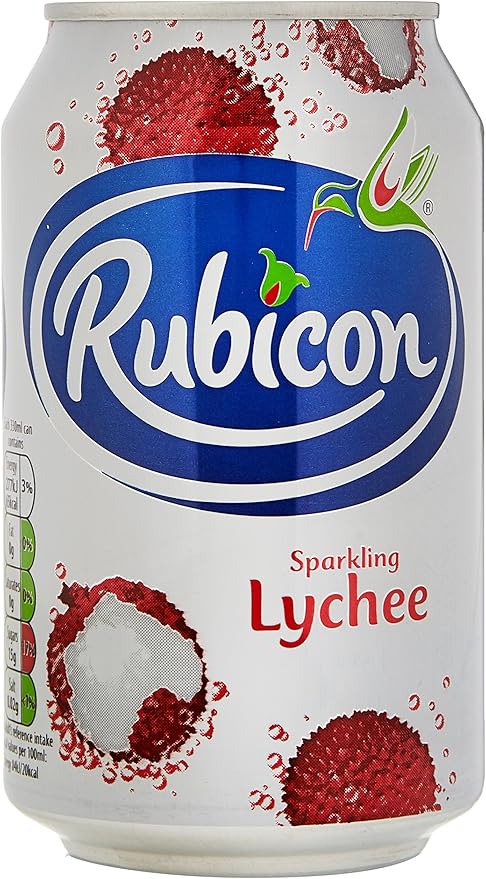 Rubicon Sparkling Lychee Fizzy Drink Cans, 330ml, (Pack of 24): Amazon ...