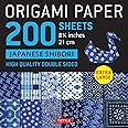 Amazon.com: Origami Paper 200 sheets Japanese Shibori 8 1/4" (21 cm ...