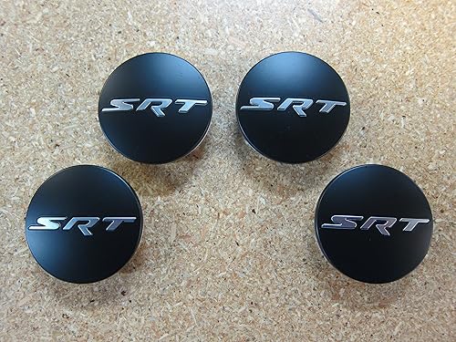 Mopar Dodge Challenger Charger Black SRT Wheel Center Cap Set of 4 OEM ...