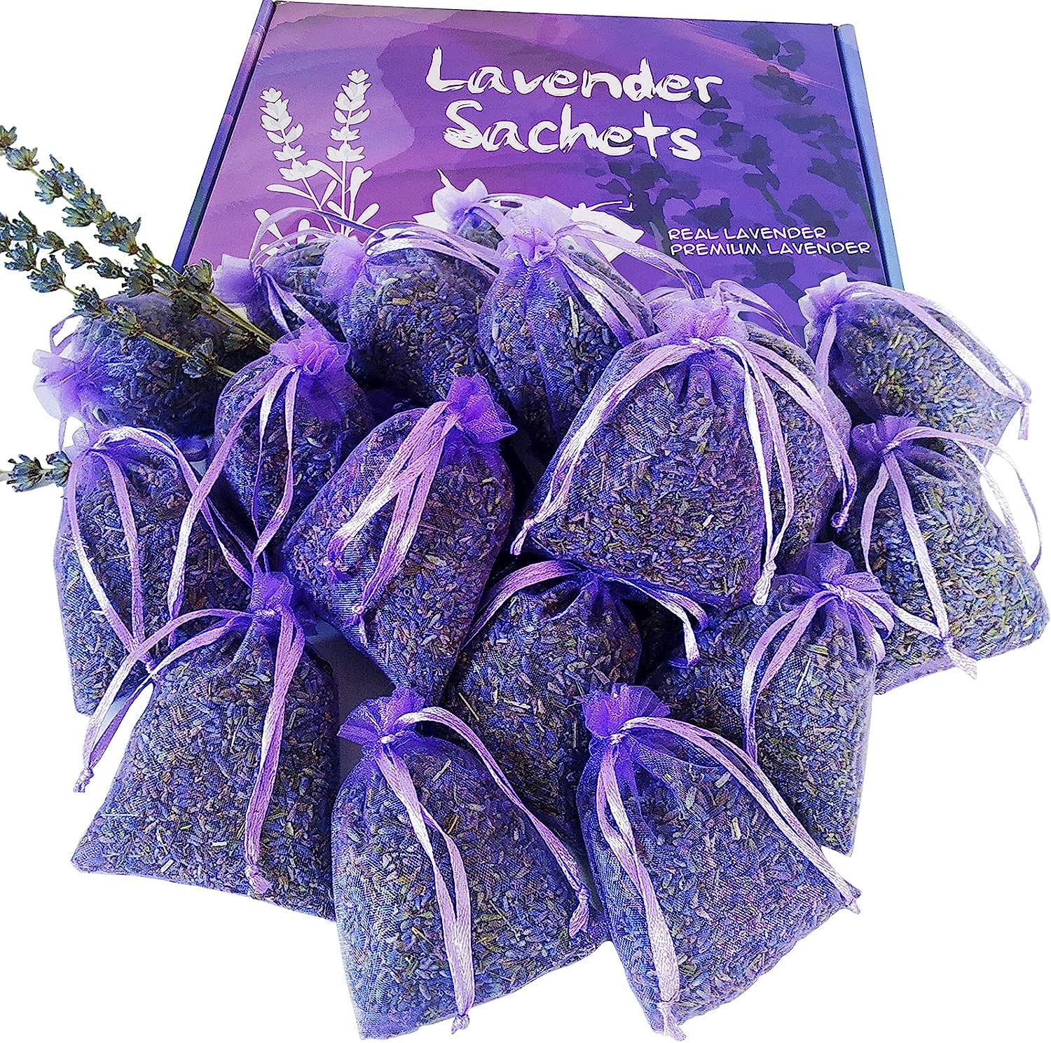 Cedar Space 32 Lavender Sachet Bags for Drawers and Closets Filled with ...