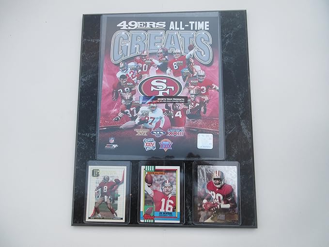 SAN FRANCISCO 49ERS ALL-TIME GREATS PHOTO PLUS 3 PLAYER CARDS MOUNTED ...