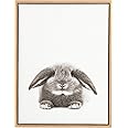 Amazon.com: Kate and Laurel Sylvie Rabbit Animal Print Black and White ...