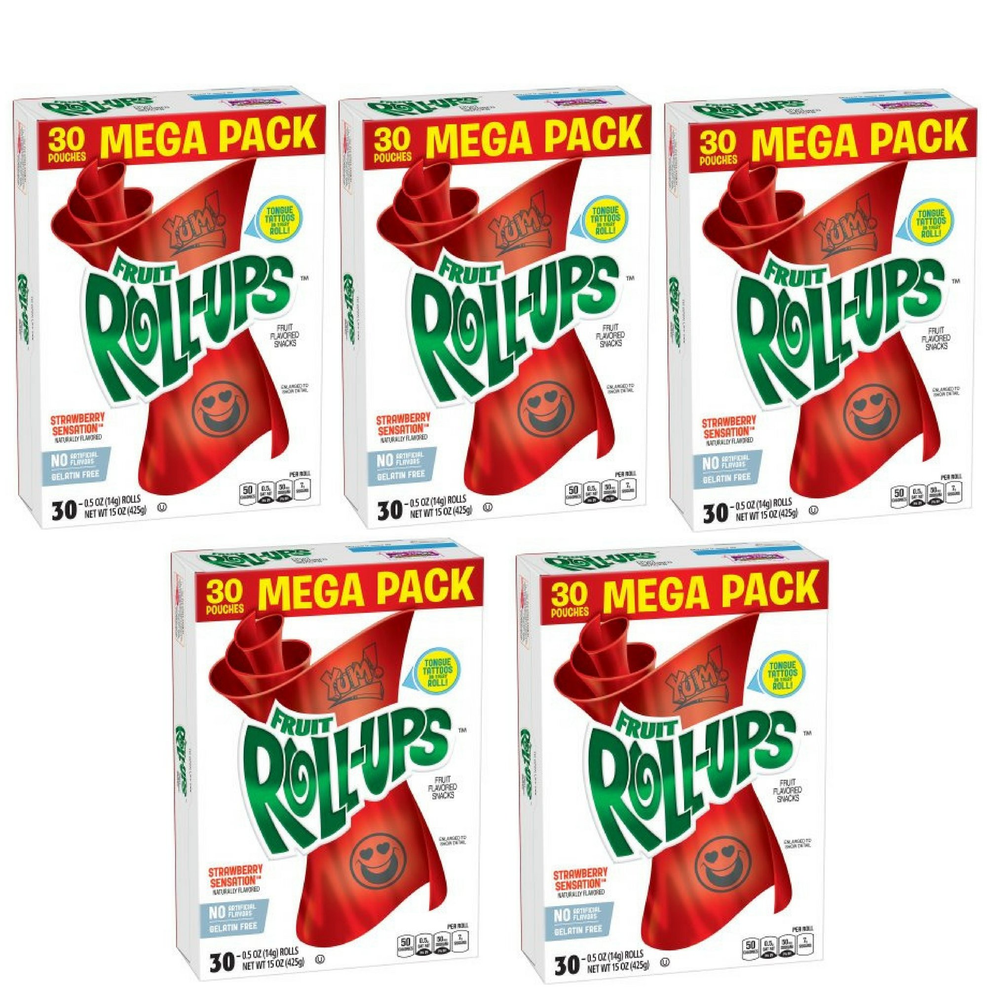 Buy Betty Crocker Fruit Snacks, Fruit Roll-Ups, Strawberry Sensation ...