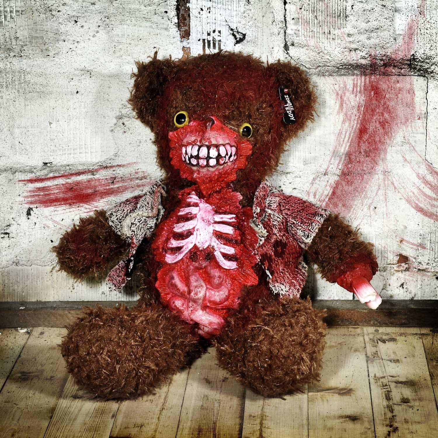 Zombie Teddy Original XXL 50cm Halloween Teddy Bear Horror Bear Undead-Teds The creepy cuddle ...