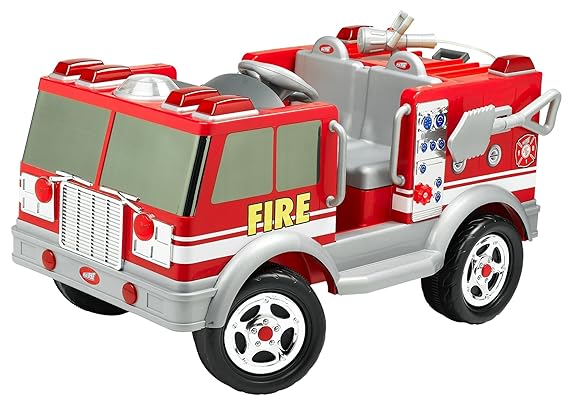 Amazon.com: Kid Trax Red Fire Engine Electric Ride-On: Toys & Games