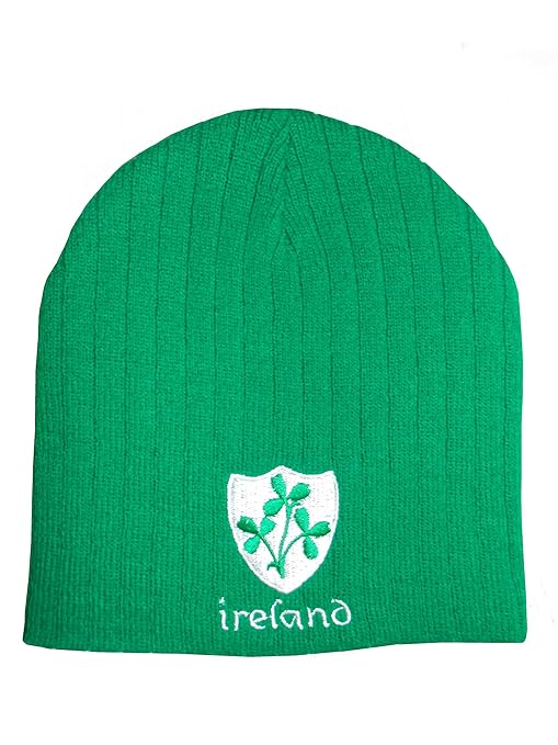 Ireland Rugby Green Beanie Hat: Amazon.co.uk: Sports & Outdoors