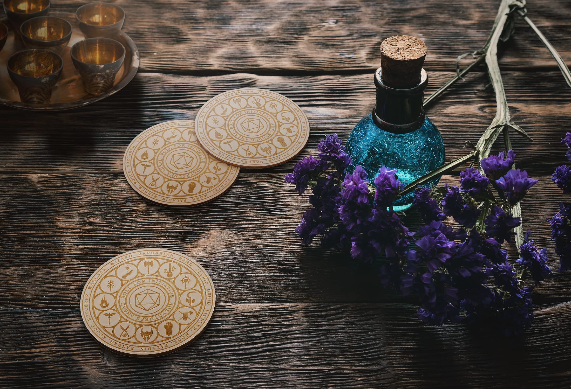 Mua Fourth Level MFG 4" 5pcs DND Coasters Wood Wall Art, DND Artwork ...