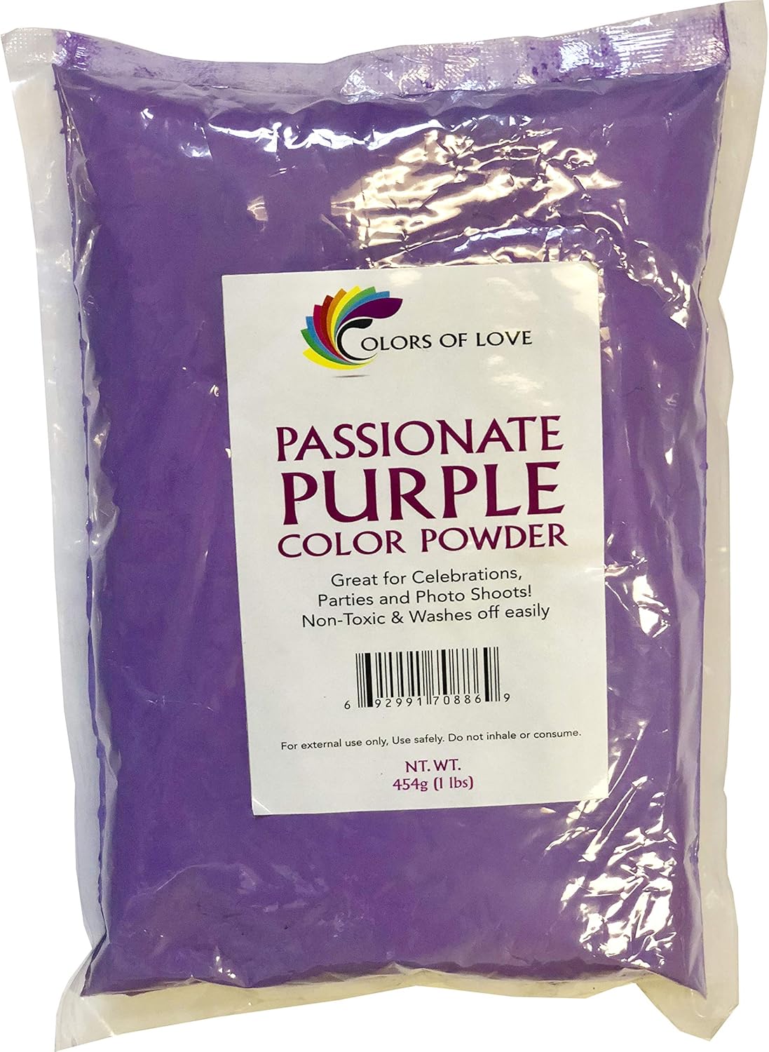 Amazon.com: Colors of Love Purple Holi Color Powder - 1 Pound Bag ...