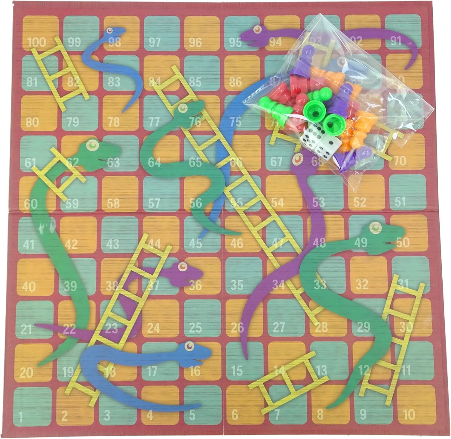 Toyland® 2 in 1 Family Board Game Set – Snakes & Ladders and Ludo ...