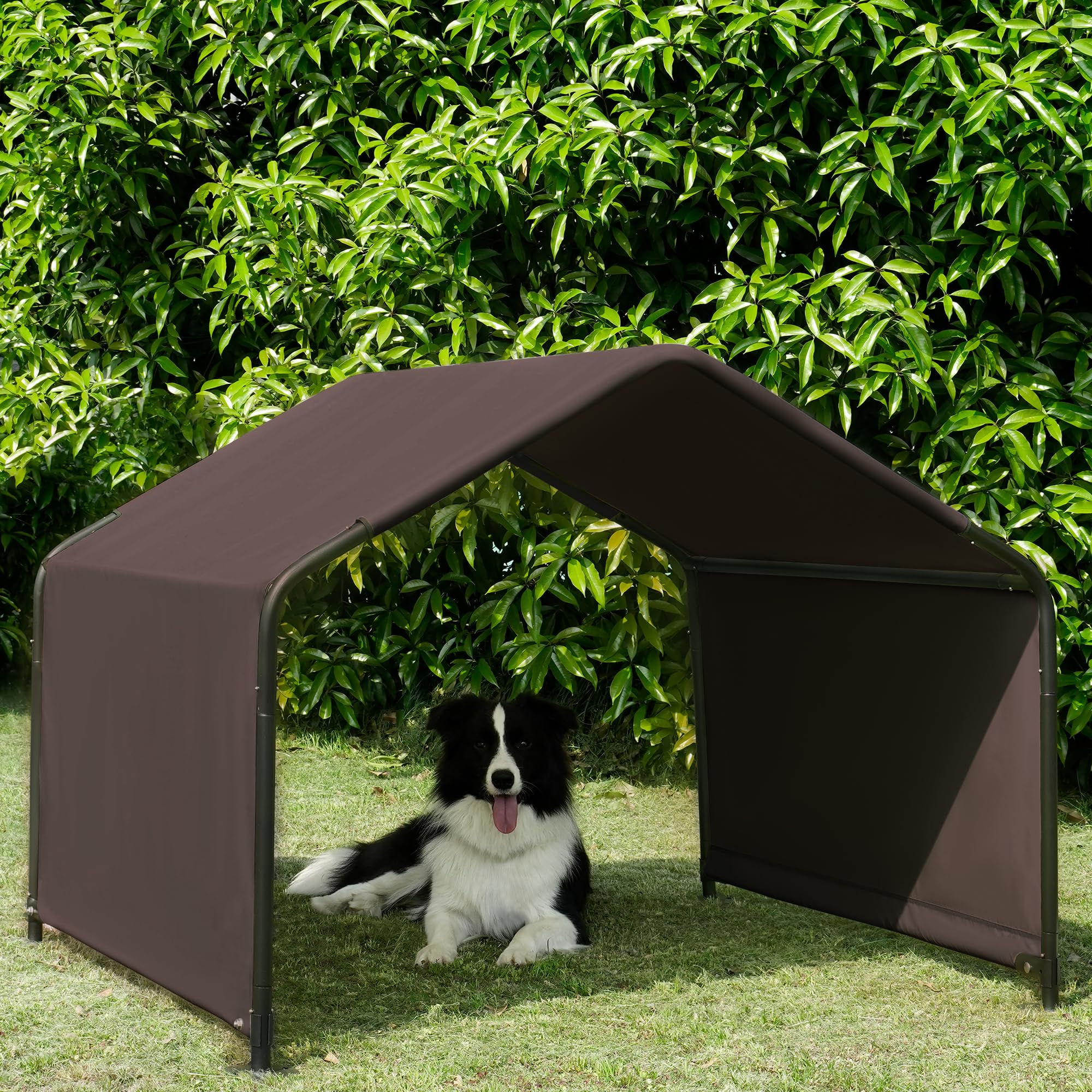 Beimo Dog Shade Shelter Outdoor Brown Tent for Large Medium Dogs, 4'x4 ...
