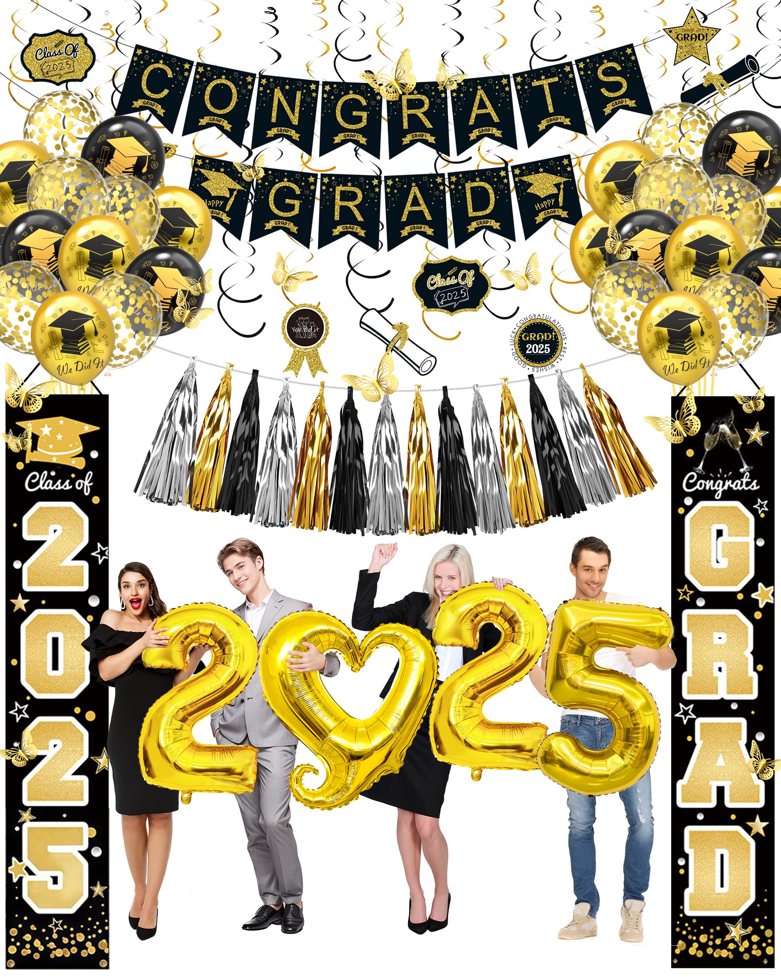 Lutoys 2025 Graduation Party Decorations - Class of 2025 Decorations ...