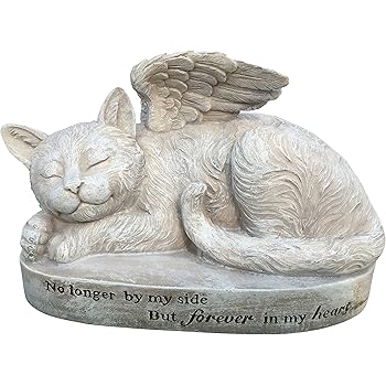 Amazon.com : Napco 11145 Sleeping Angel Cat with Wings Garden Statue, 9 ...