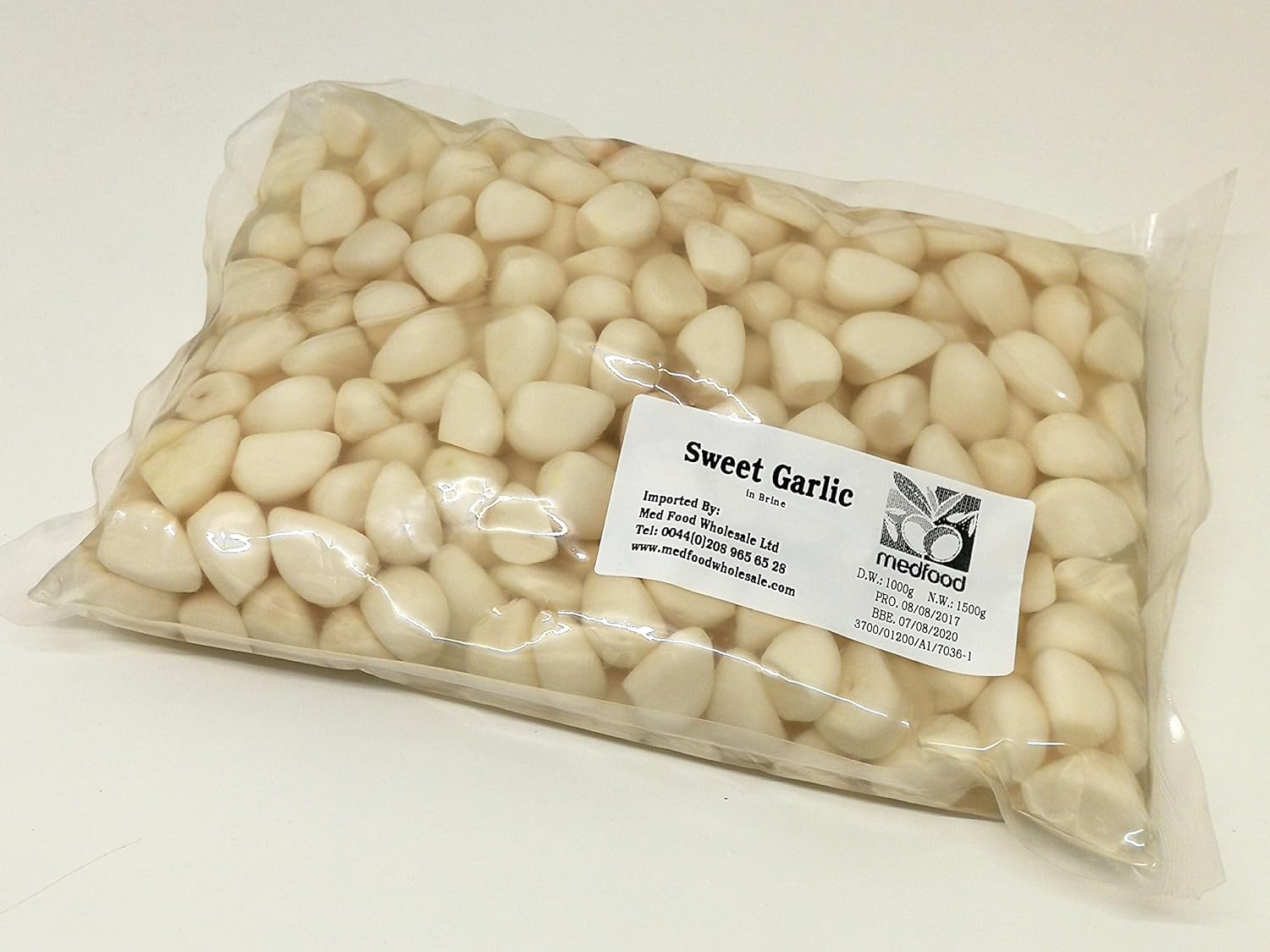 deli med - Pickled Sweet Garlic - 1Kg Bag (Drained Weight): Amazon.co ...