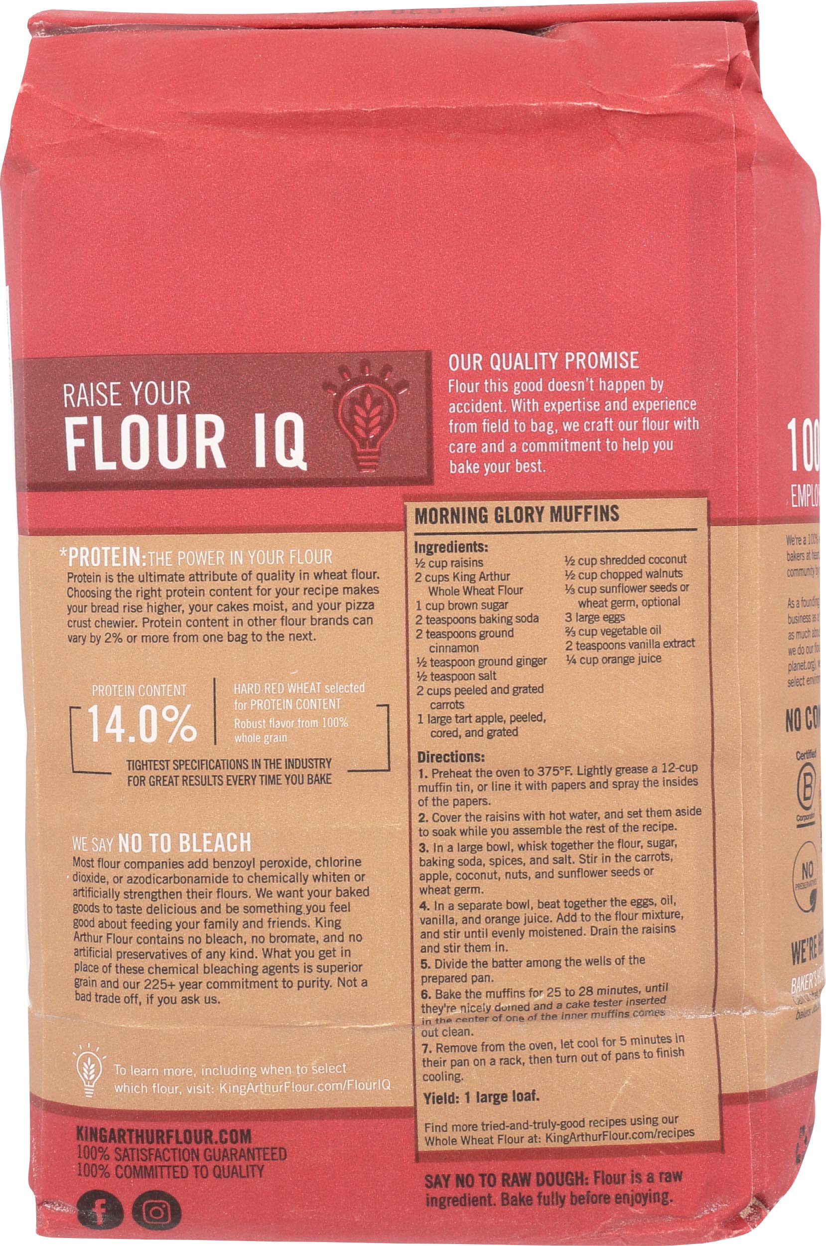 Mua King Arthur Whole Wheat Traditional Flour, 5 lb, 80 Oz trên Amazon ...