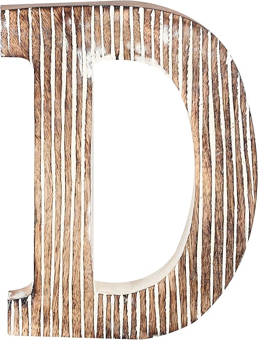 Amazon.com: Decorative Wood Letter D | Standing and Hanging Wooden ...