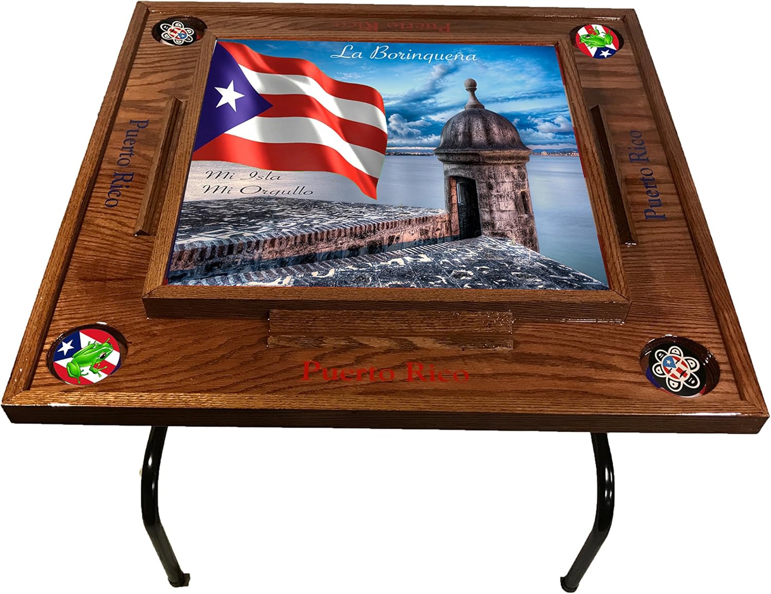 Amazon.com: latinos r us Puerto Rico Domino Table with The Morro (Red ...