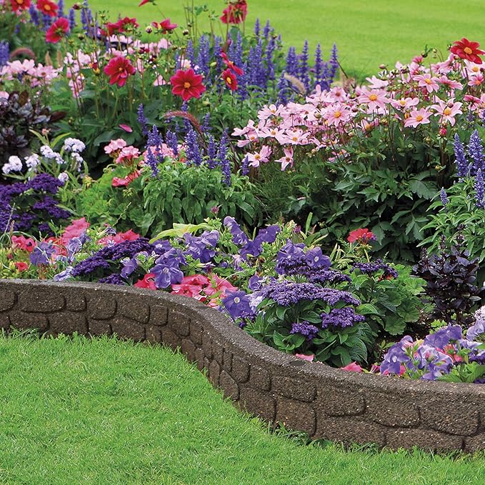Garden Gear Garden Border Edging Eco Friendly “EZ” Curve Rockwall ...