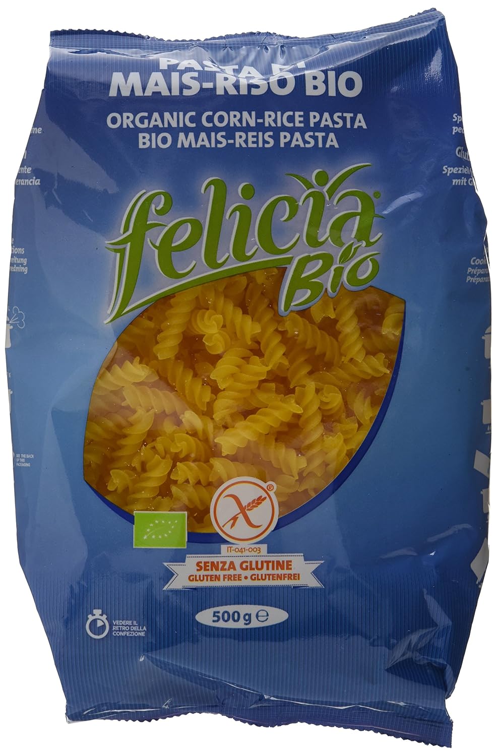 Bio Felicia Pasta Biologica Mais-Riso , 500 g (1 x 500 g): Amazon.de ...