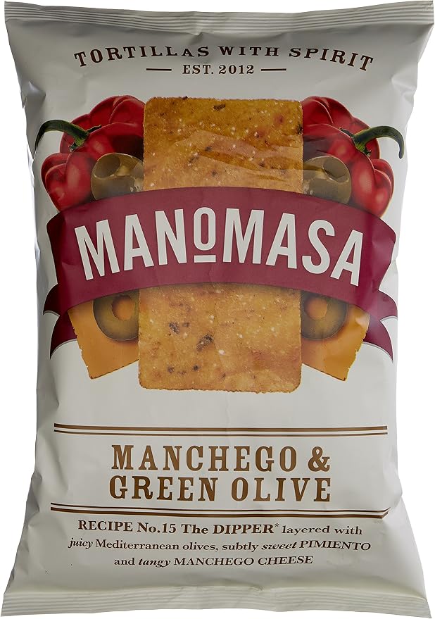 Manomasa Manchego and Green Olive Tortilla Chips, 160g: Amazon.co.uk ...